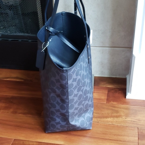 Coach | Bags | Coach Signature Reversible Pvc City Tote | Poshmark